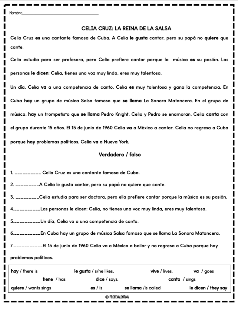 BRINGING CULTURE TO LIFE: TEACHING ELEMENTARY STUDENTS ABOUT CELIA CRUZ